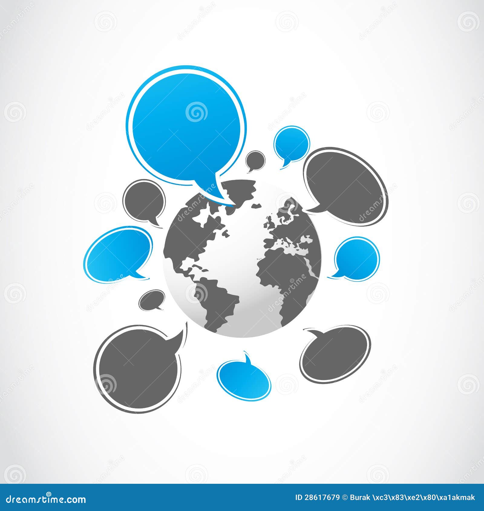 Social media world group stock vector. Illustration of connection ...