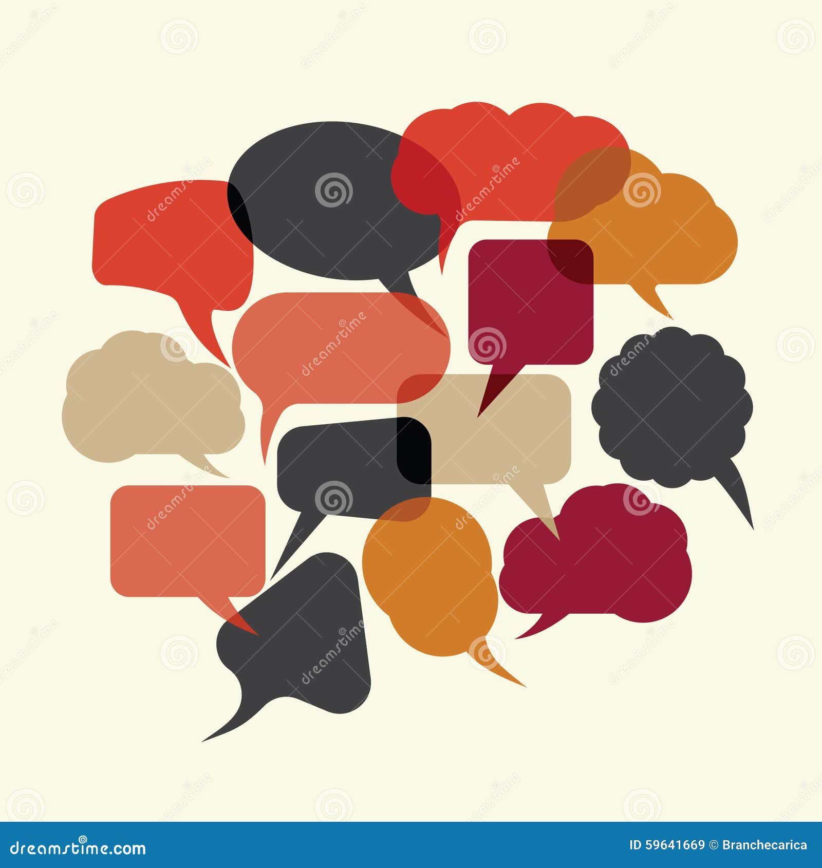 Social Message Cloud Speech Stock Illustration - Illustration of ...