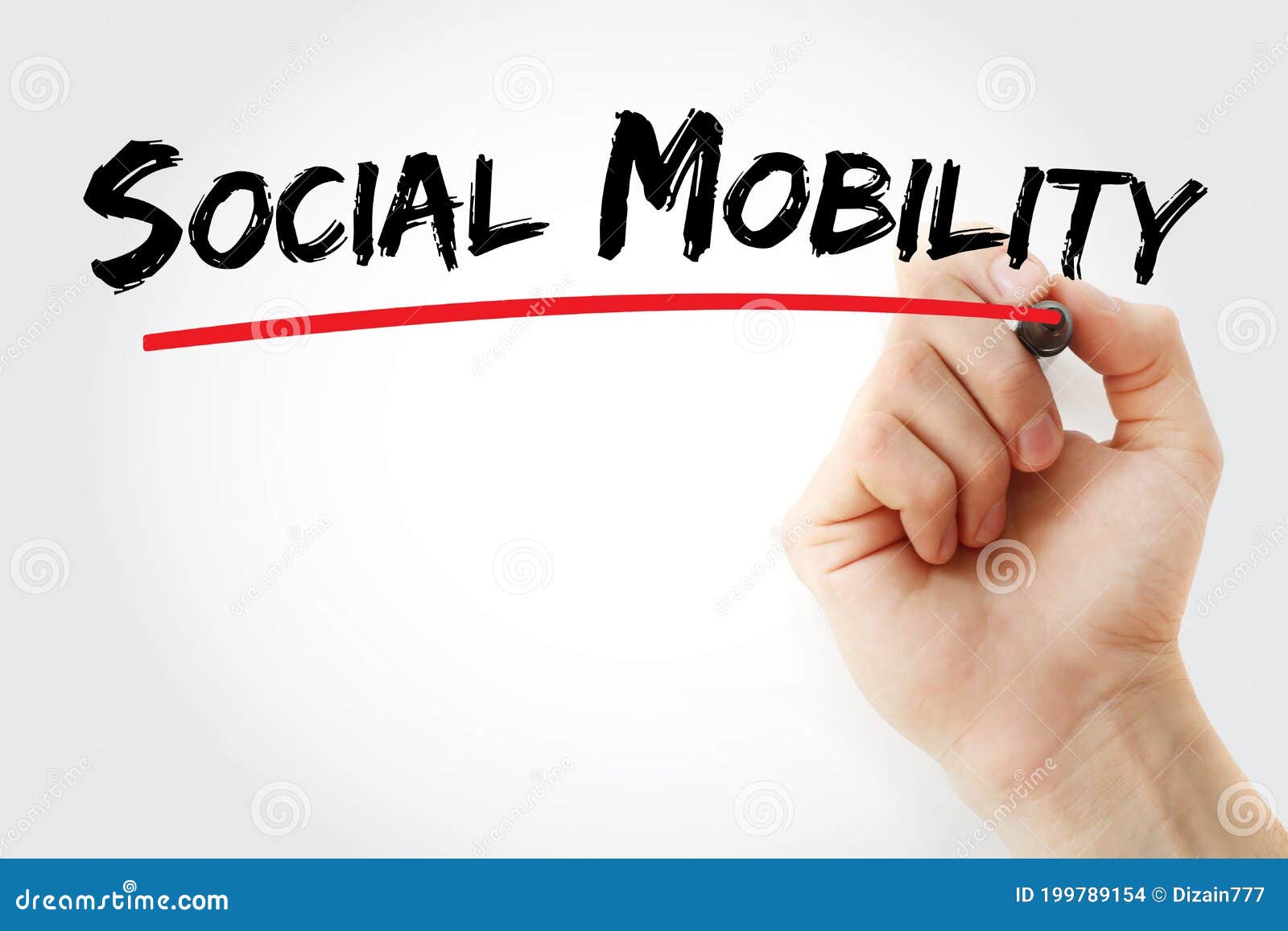Social Mobility Text with Marker Stock Illustration - Illustration of ...