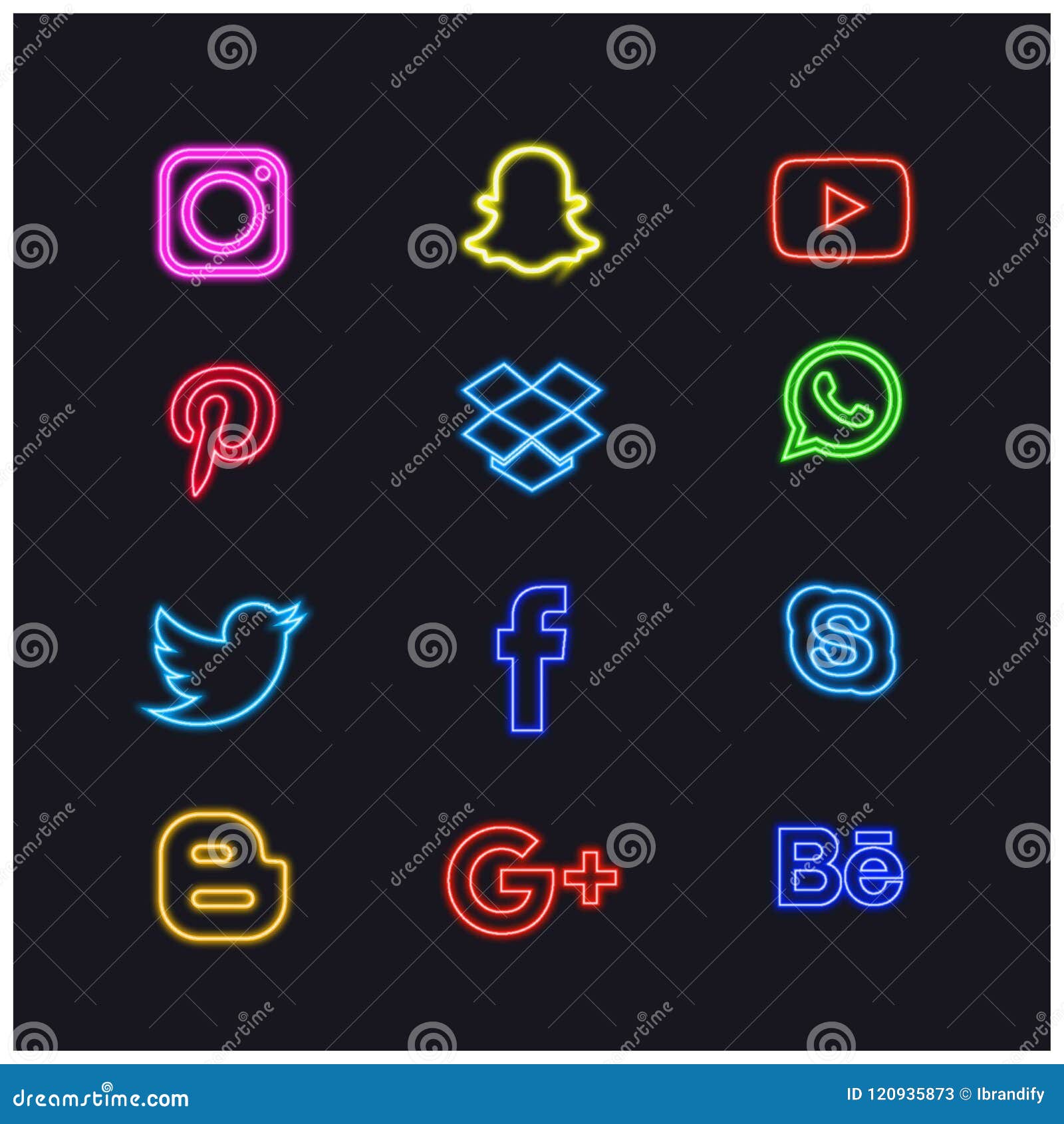 Facebook Neon Sign Glowing Social Networking Iconic Dark Metallic ...