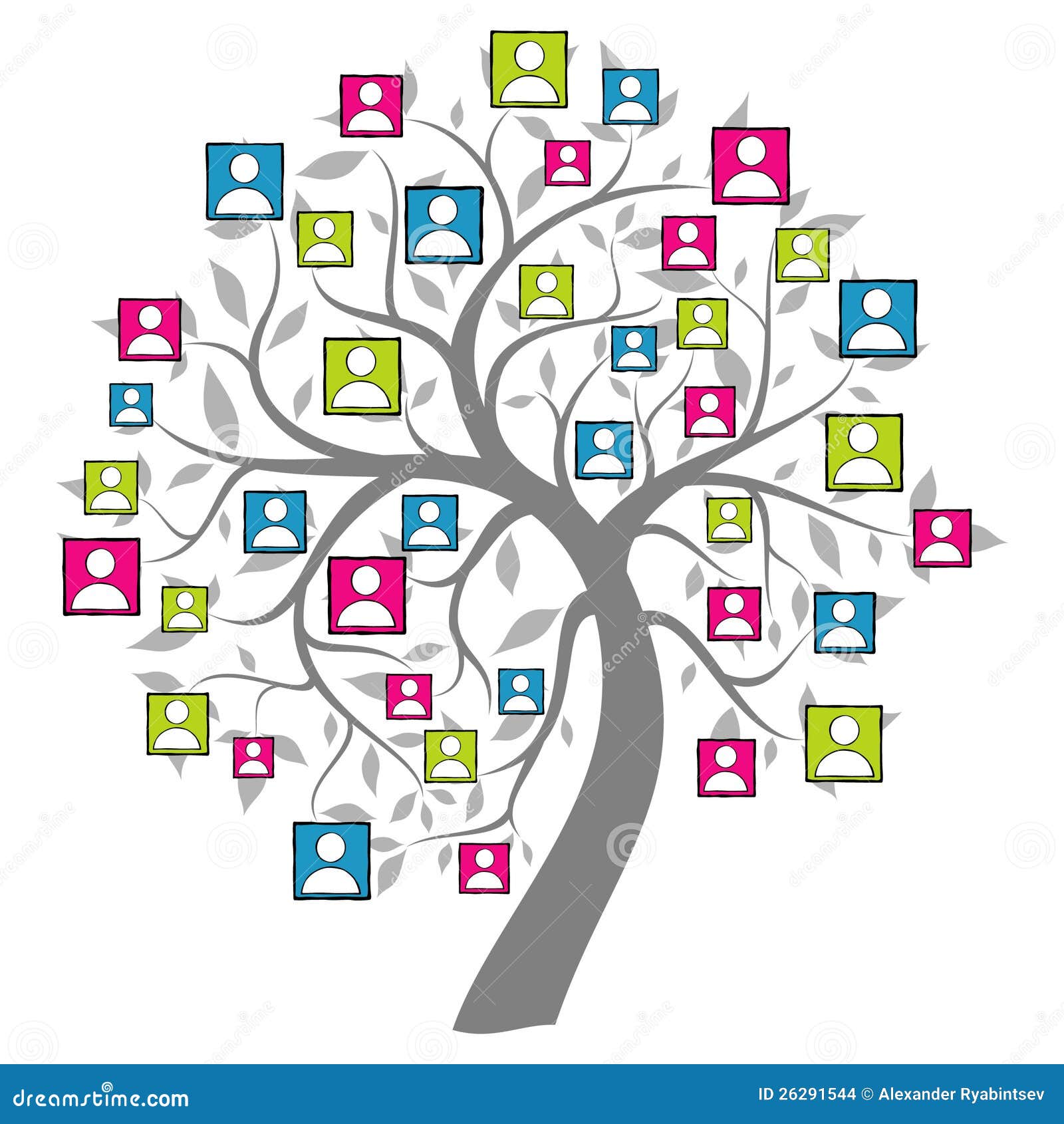 Social net tree stock illustration. Illustration of network - 26291544