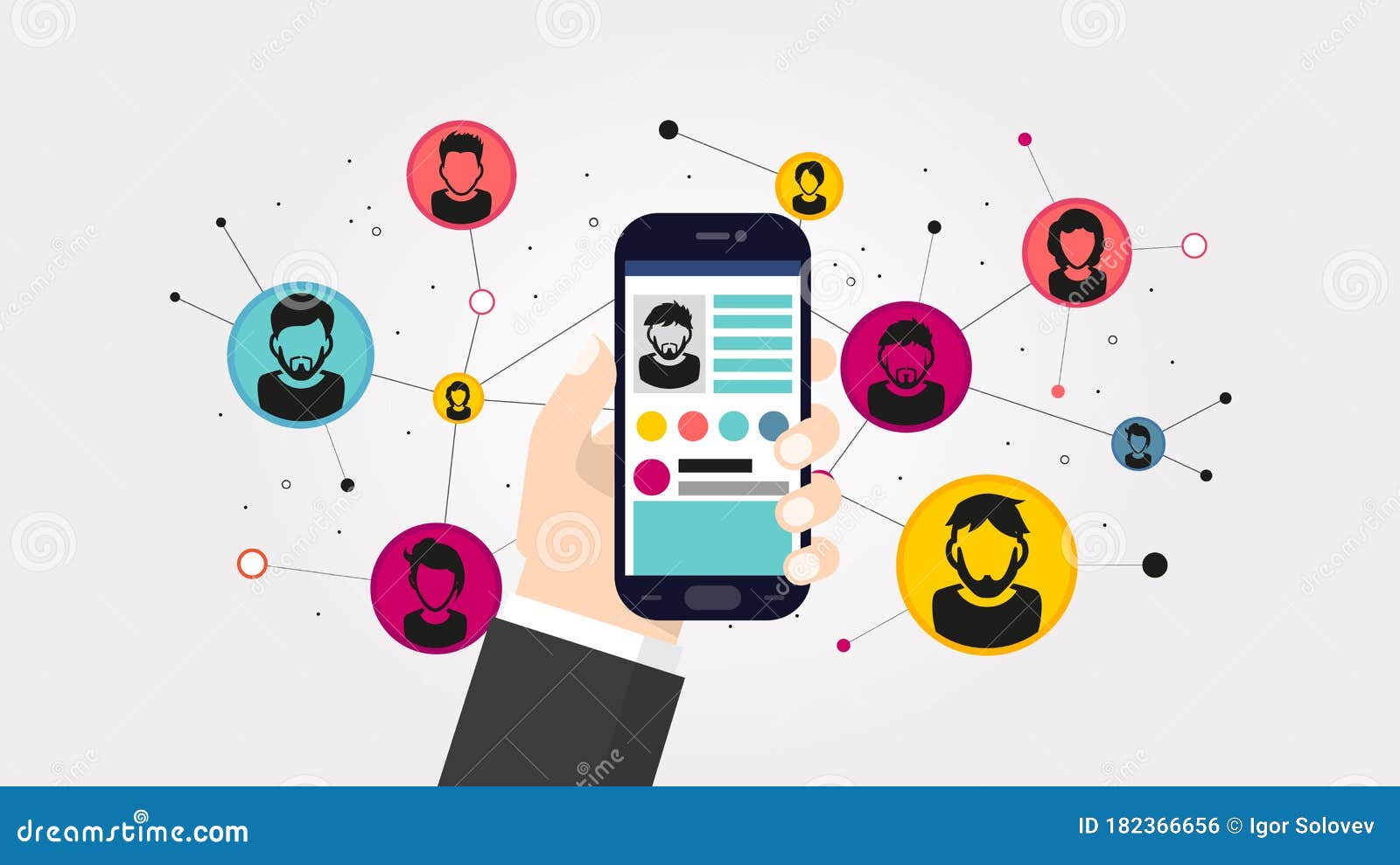 Social Network Illustration. EPS 10 Vector Stock Vector - Illustration ...