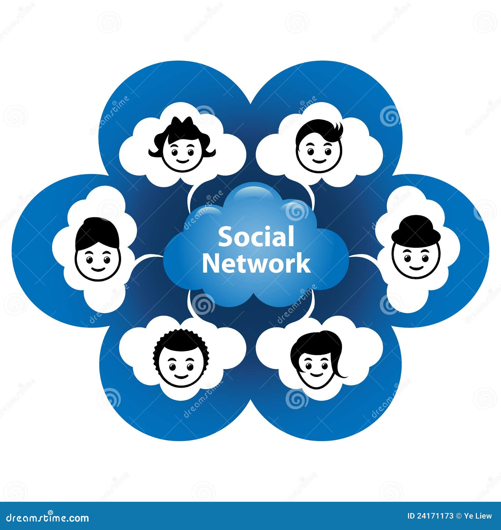 Social Network stock vector. Illustration of networking - 24171173
