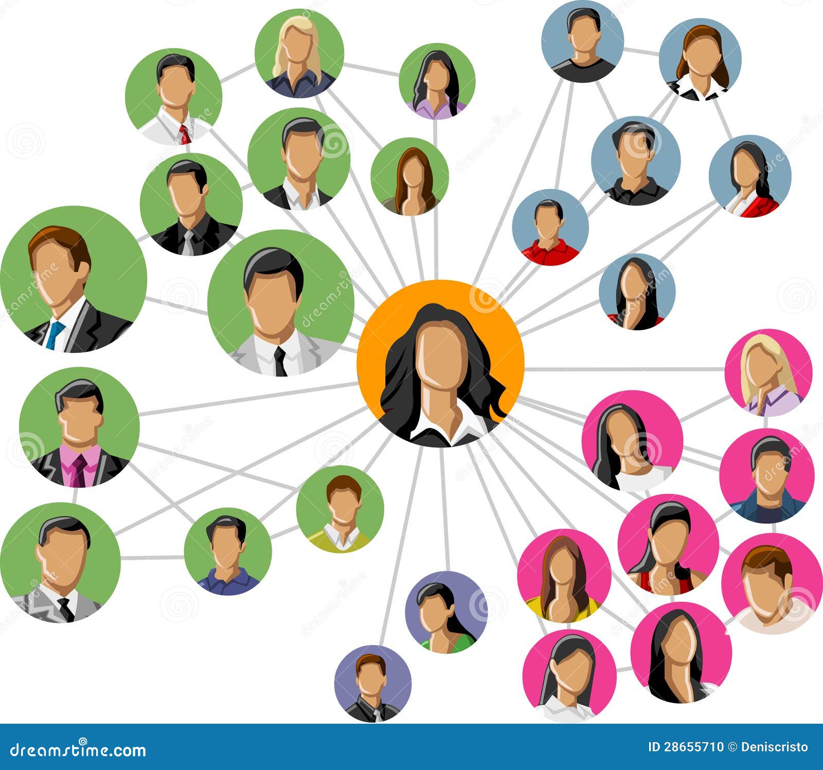 Social network. stock vector. Illustration of communications - 28655710