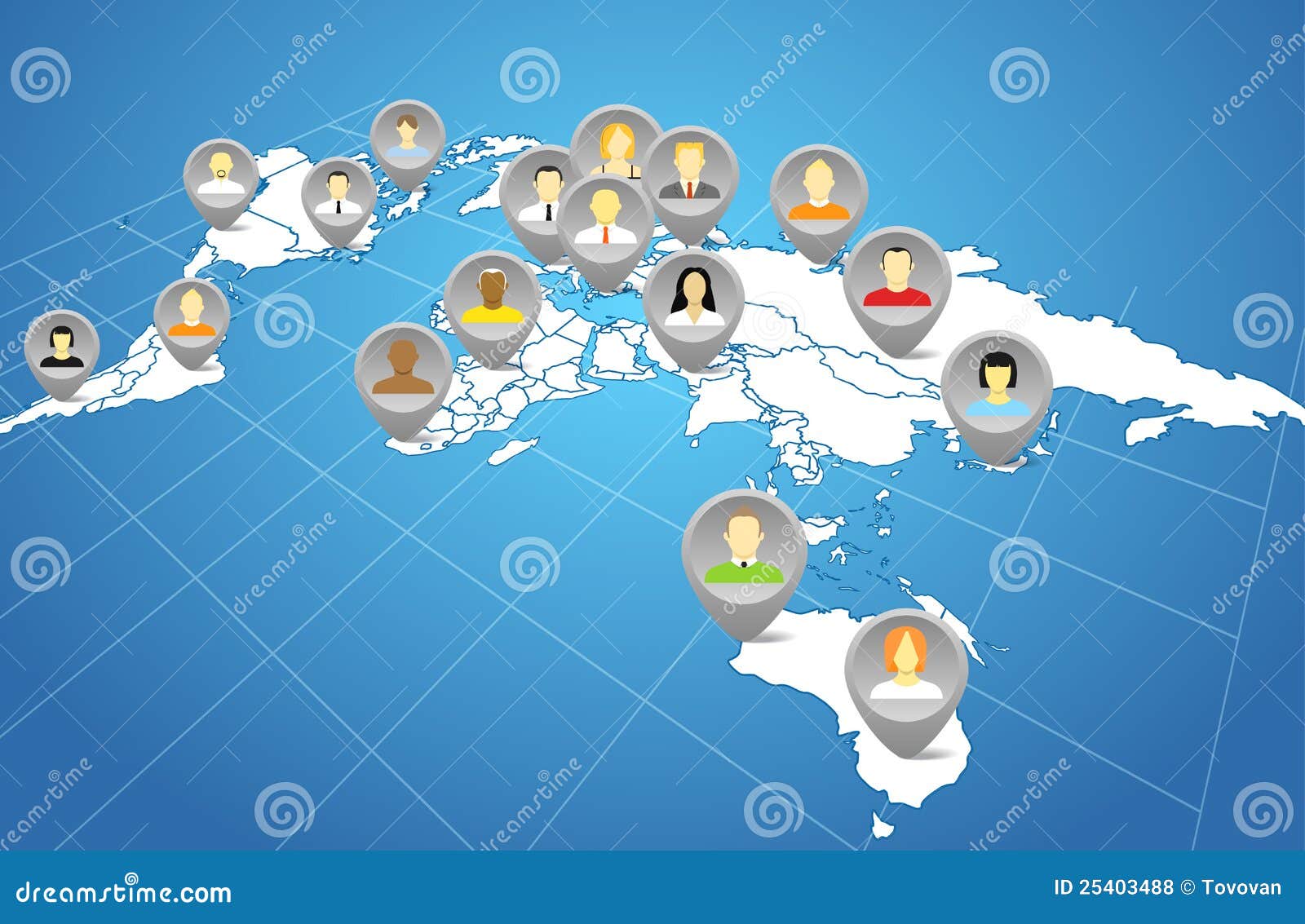 Social Network Abstract Scheme Stock Vector - Illustration of friend ...