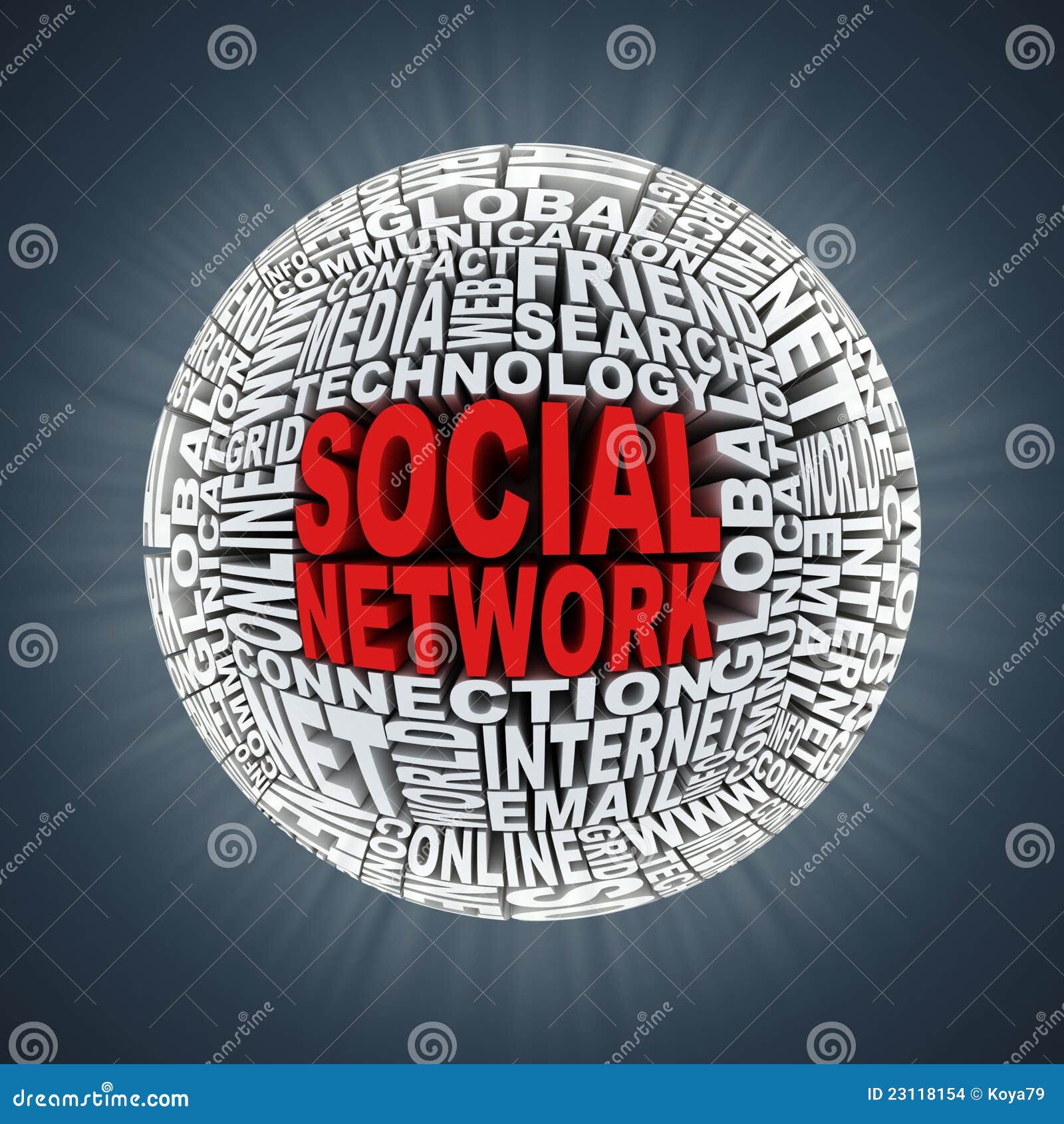 Social Network Abstract Sphere Stock Illustration - Illustration of ...