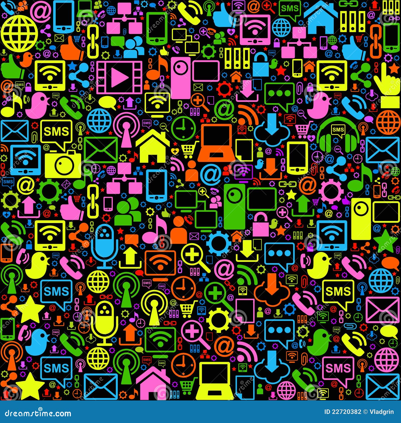 Social Network Background Coloured Stock Vector - Illustration of ...