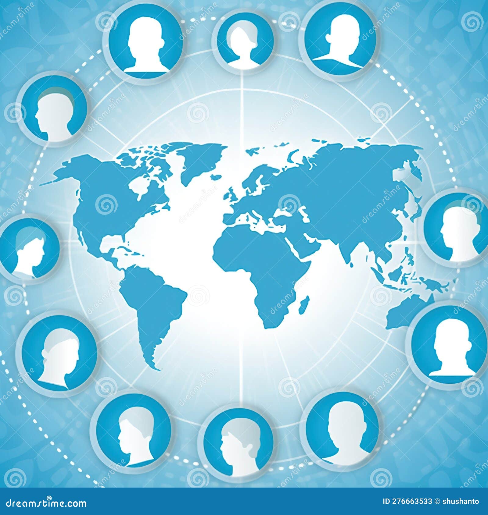 Social Network Background Illustration of Creative Manipulation Stock ...