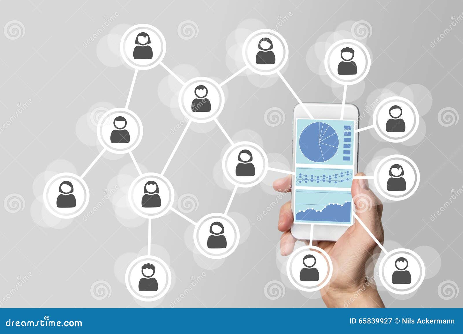 Digitization And Mobility Concept Illustrated By Hand Holding Modern ...