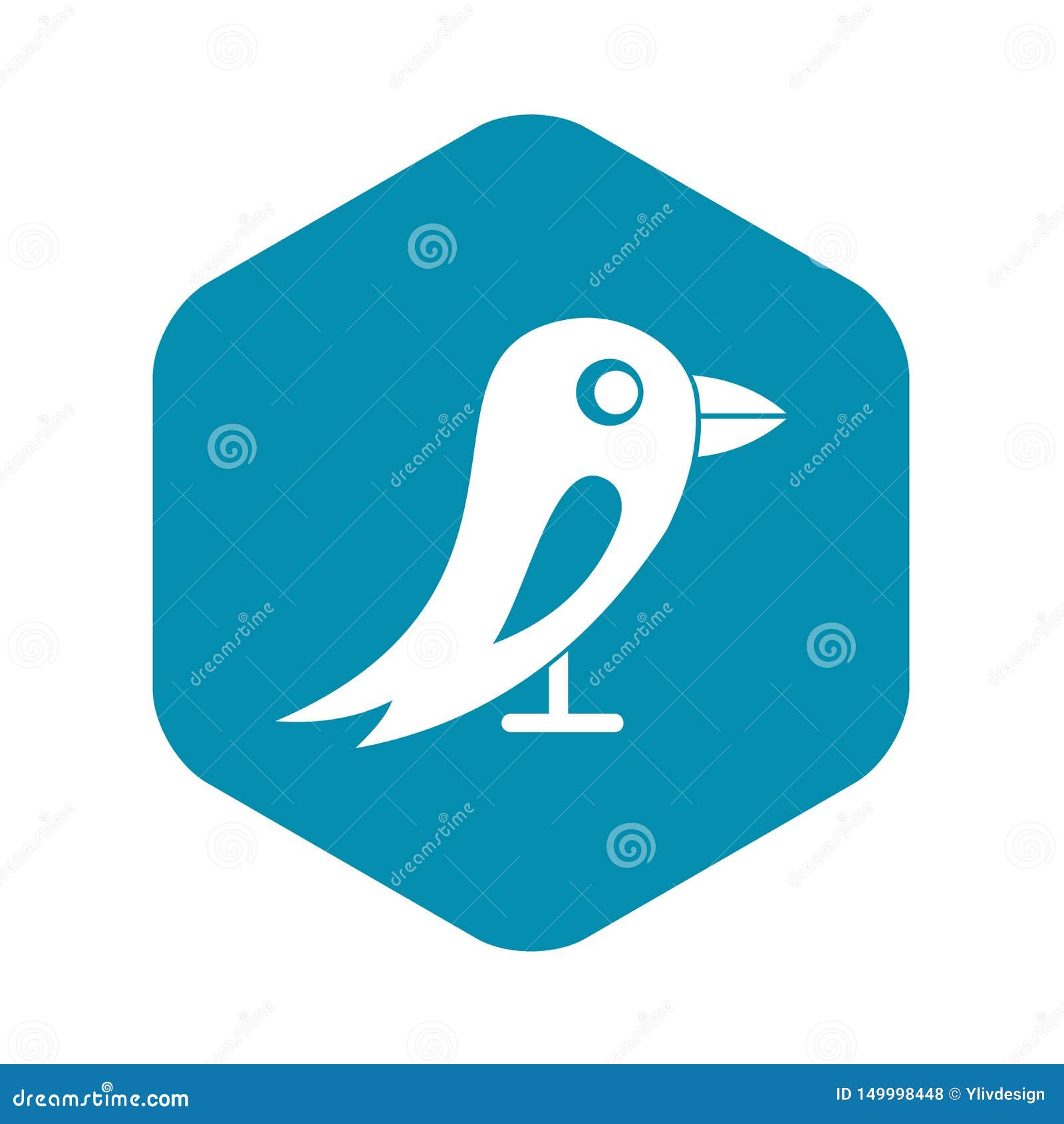 Social Network Bird Icon, Simple Style Stock Vector - Illustration of ...