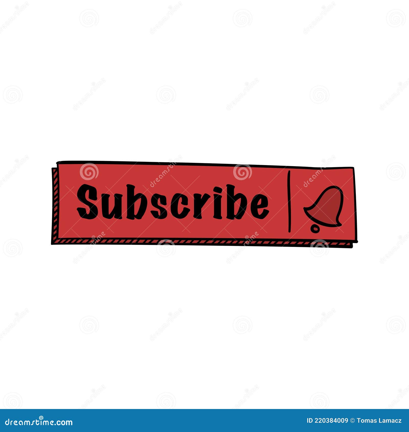 Social Network Channel Subscribe Button. Stock Vector - Illustration of ...