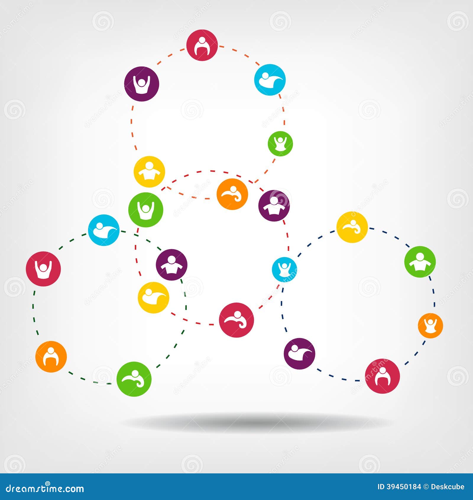 Social Network Circles Image Logo Vector Illustration | CartoonDealer ...