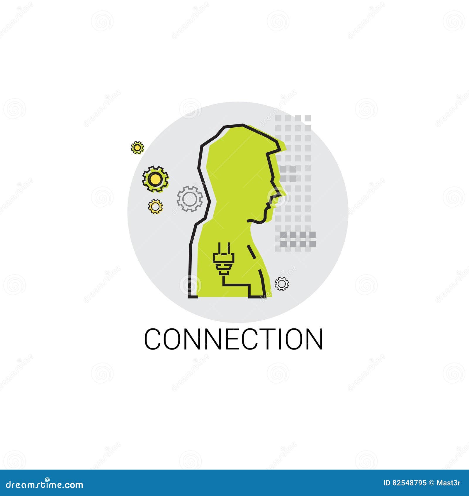 Social Network Communication People Connection Icon Stock Vector ...