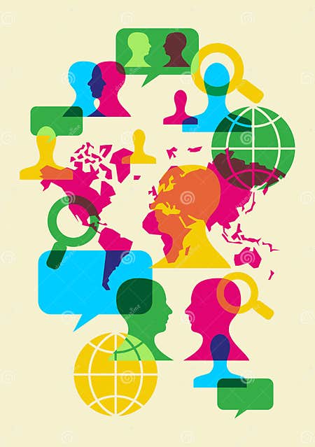 Social Network Communication Symbols Stock Vector - Illustration of ...