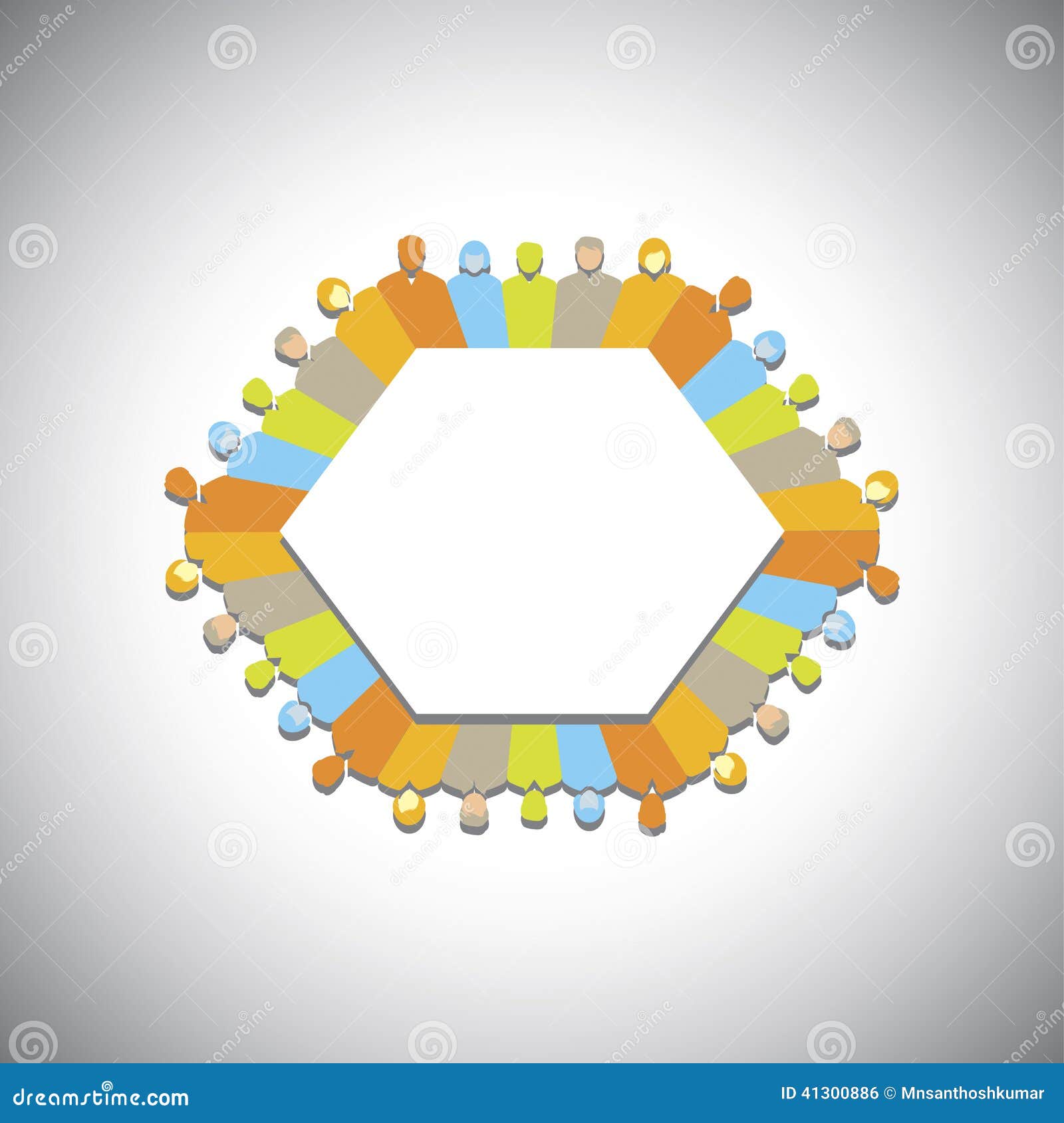 Social Network, Community, Executives Meeting - Concept Vector. Stock ...