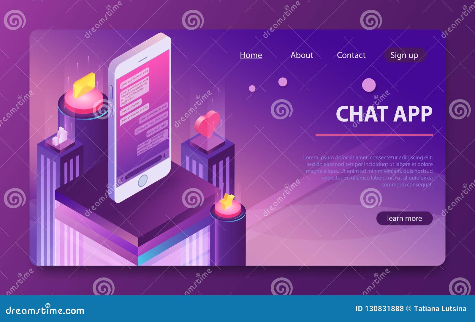 Social Network Concept. Chat Messages Notification in Smartphone ...
