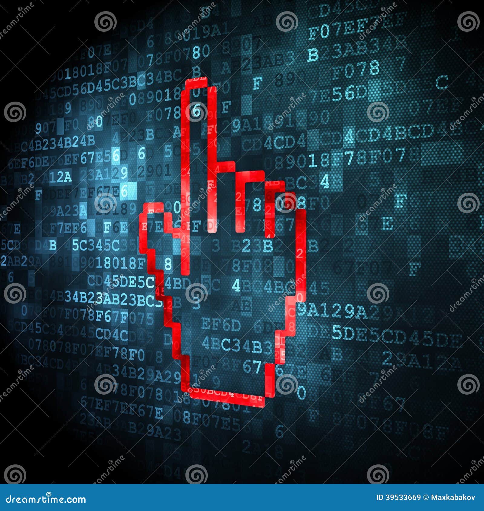 Pixelated Mouse Pointer On Royalty-Free Stock Photography ...