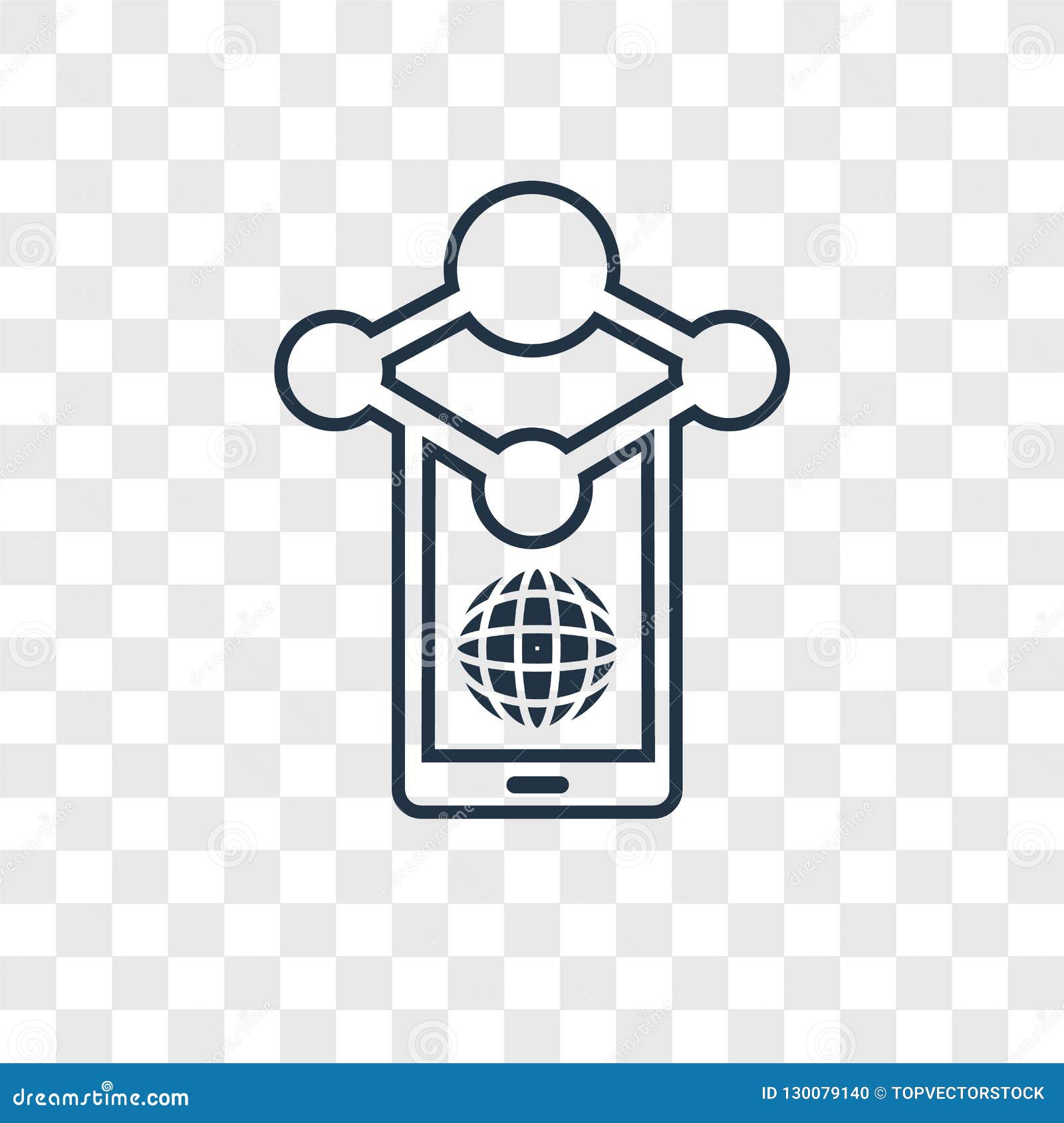 Social Network Concept Vector Linear Icon Isolated on Transparent ...