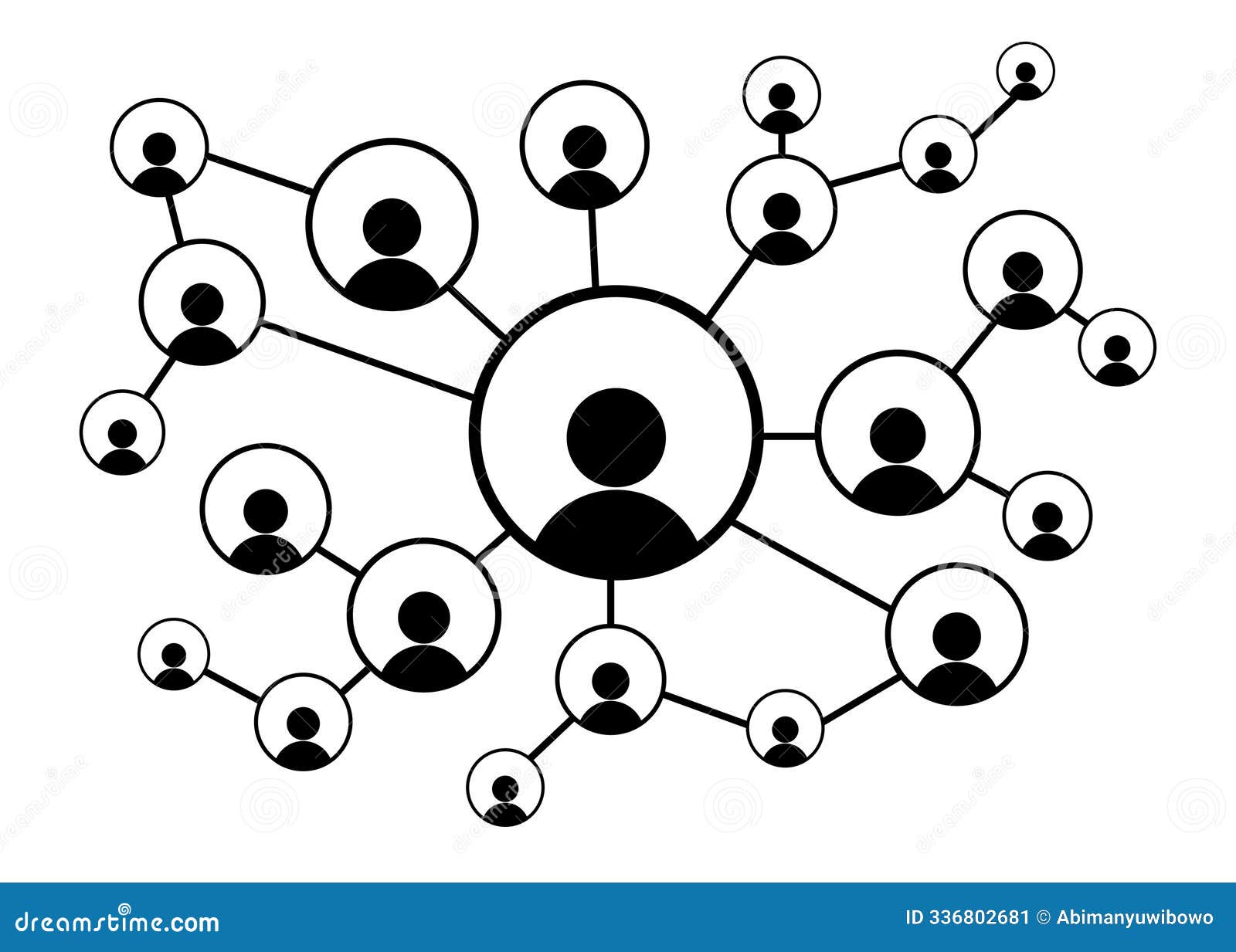 Social Network Connecting People Stock Illustration - Illustration of ...