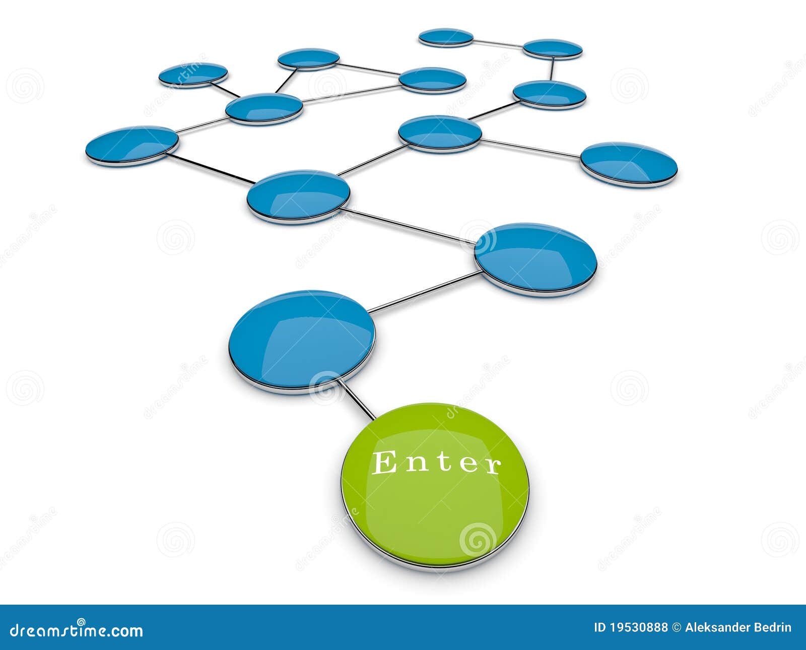 Social Network Connection. 3d Illustration Stock Illustration ...