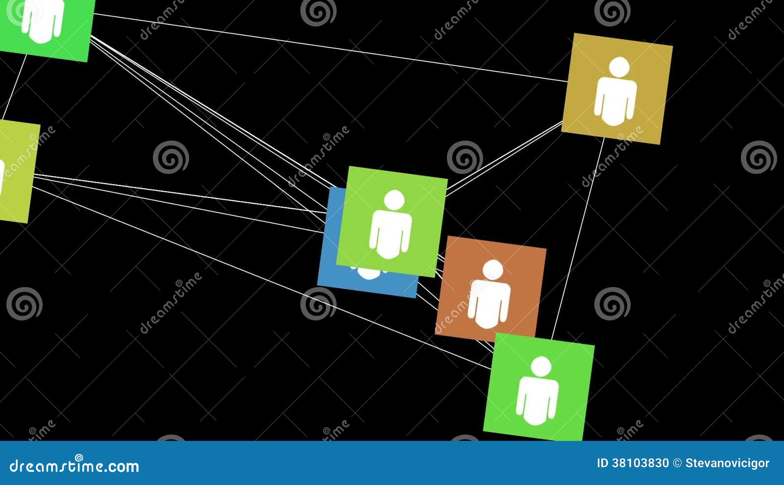 Social Network Connection Concept, Animated Icons Stock Video Footage ...