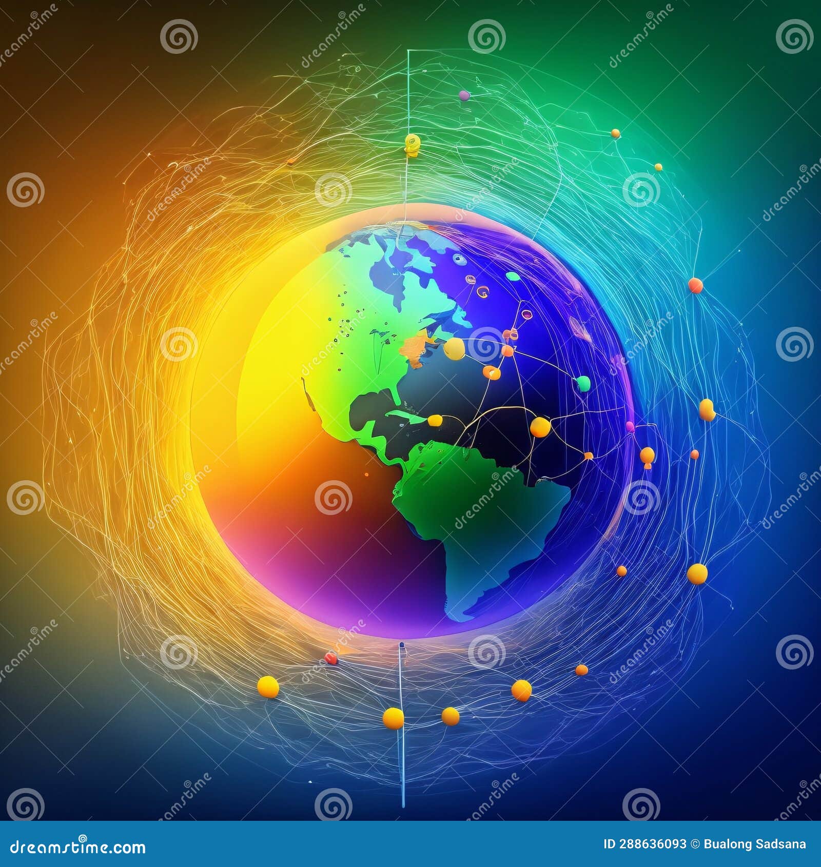 Social Network Connection Concept Community Generativce Ai Stock