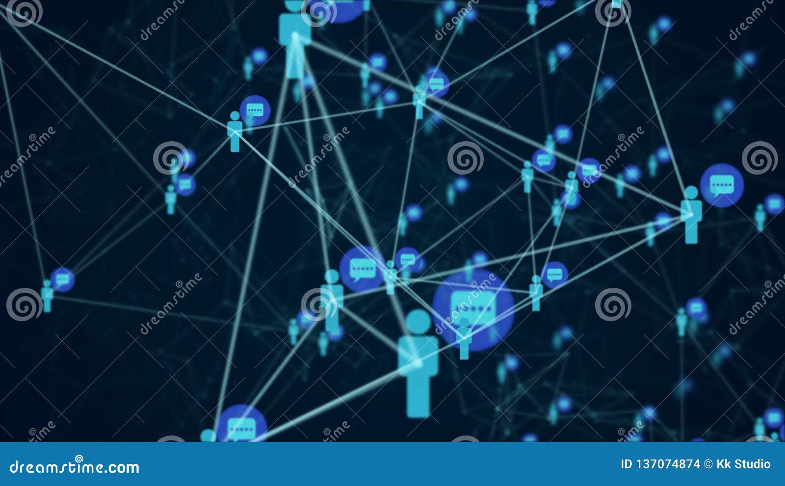 Social Network Connection People with Molecule Structure. Stock Photo ...