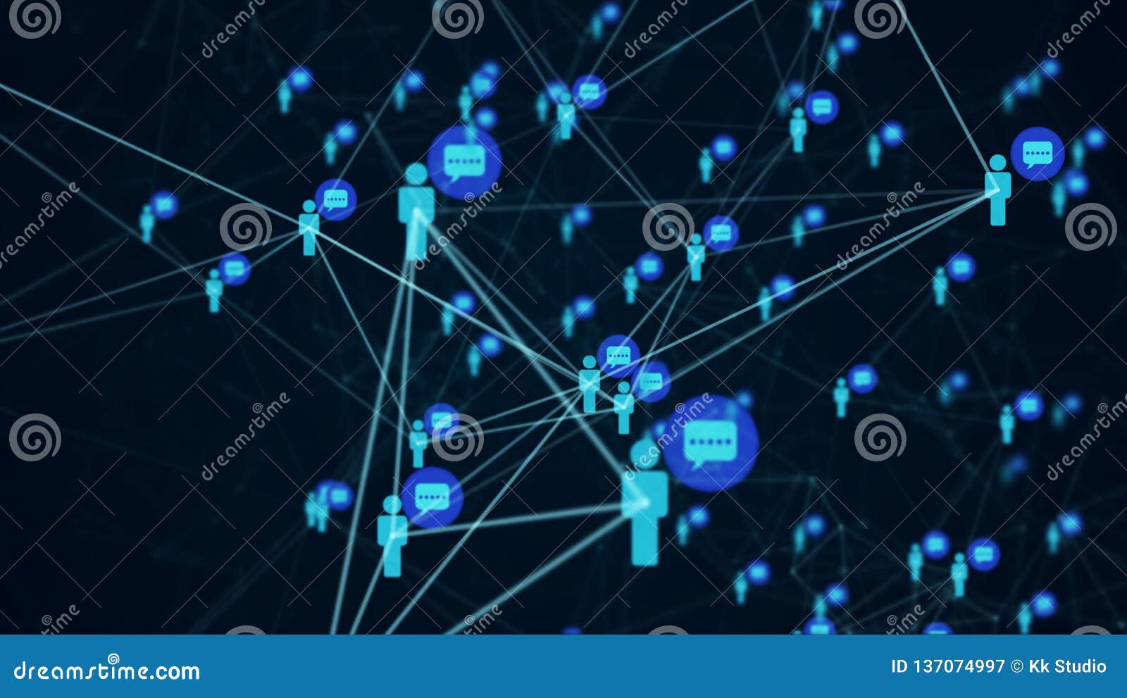 Social Network Connection People with Molecule Structure. Stock ...