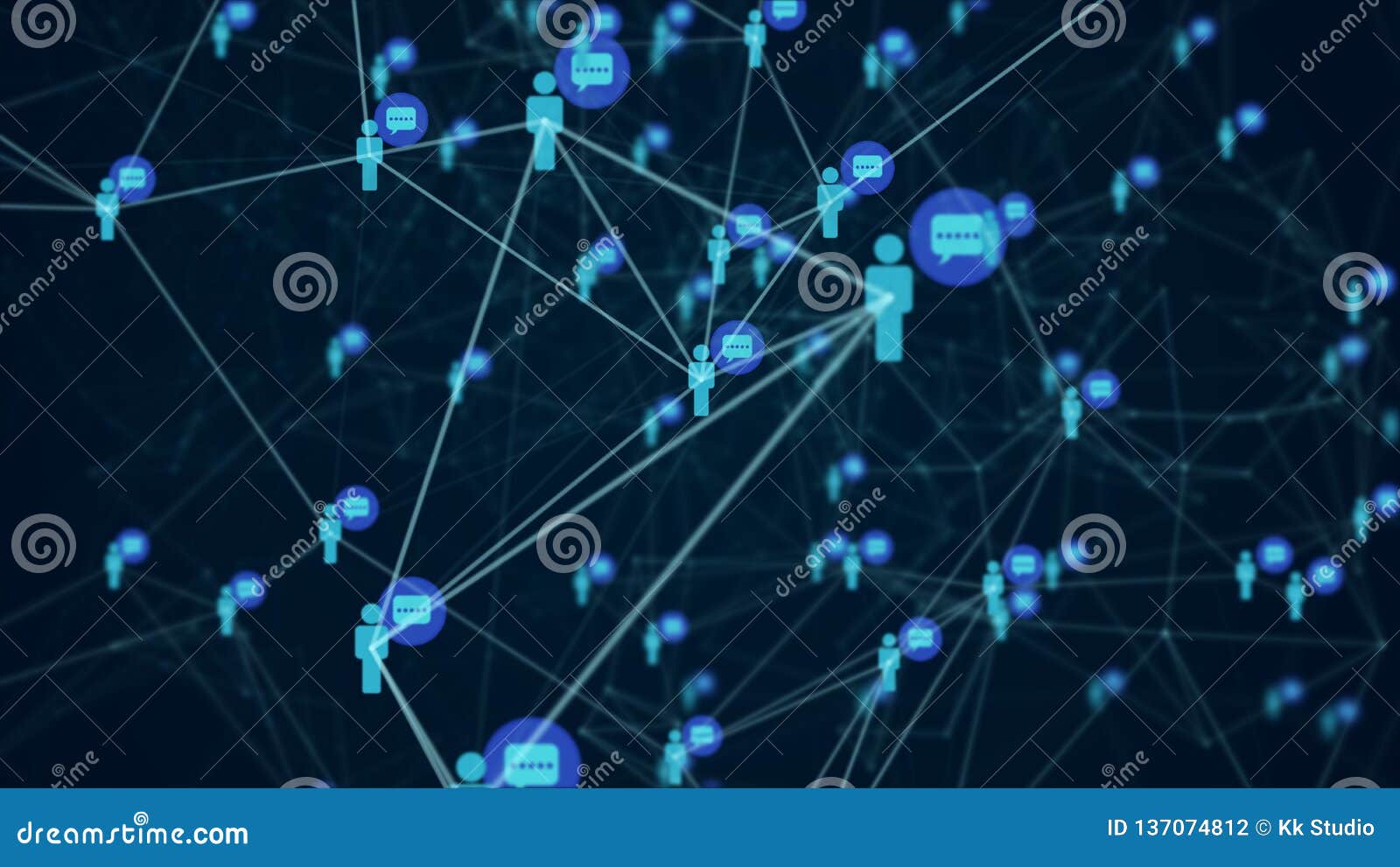 Social Network Connection People with Molecule Structure. Stock ...