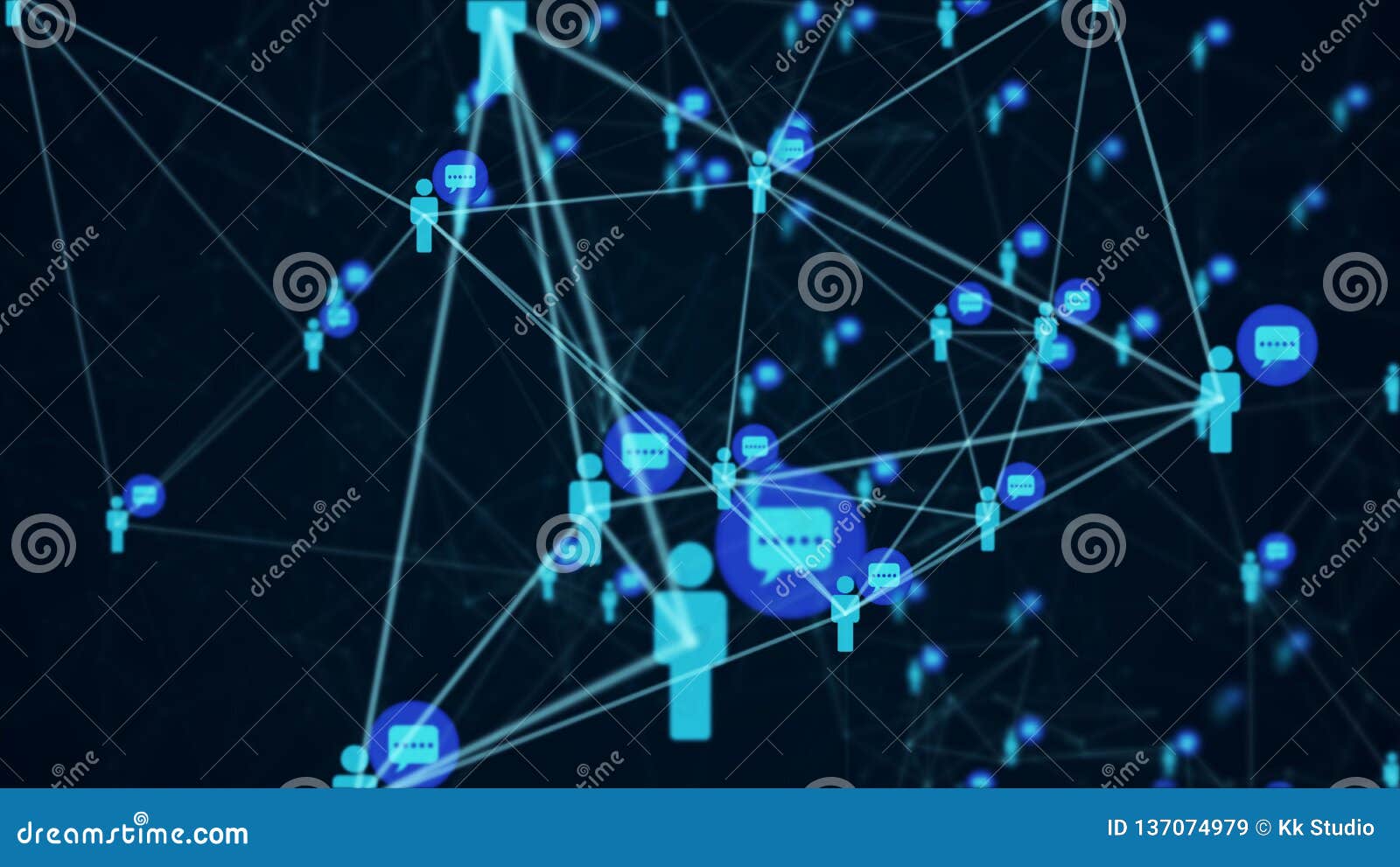 Social Network Connection People with Molecule Structure. Stock Image ...
