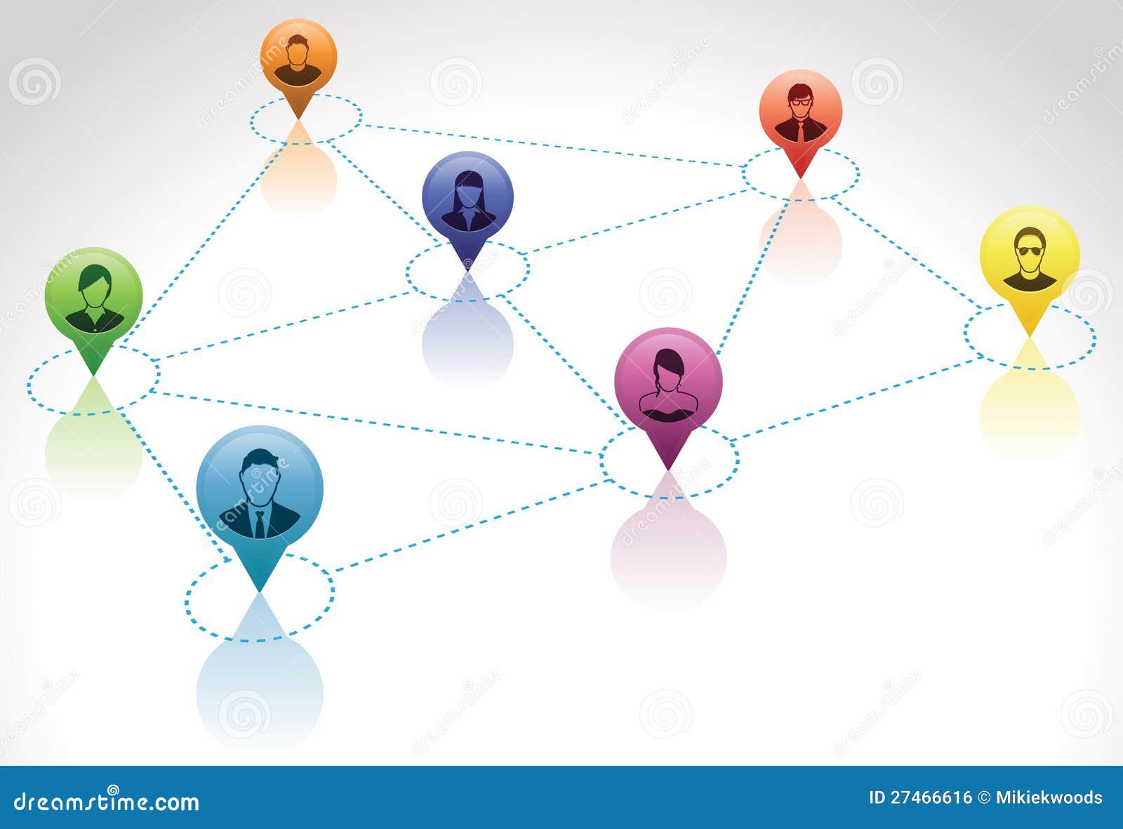Social Network Connections stock illustration. Illustration of ...
