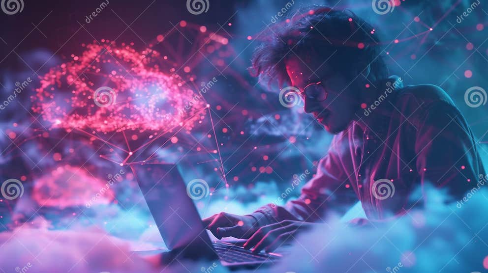 Social Network Connections, Internet Technology, Digital Software Development, Cloud Computing ...