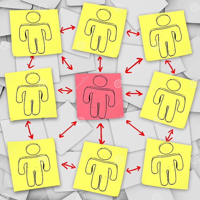 Social Network Connections - Sticky Notes Stock Illustration ...