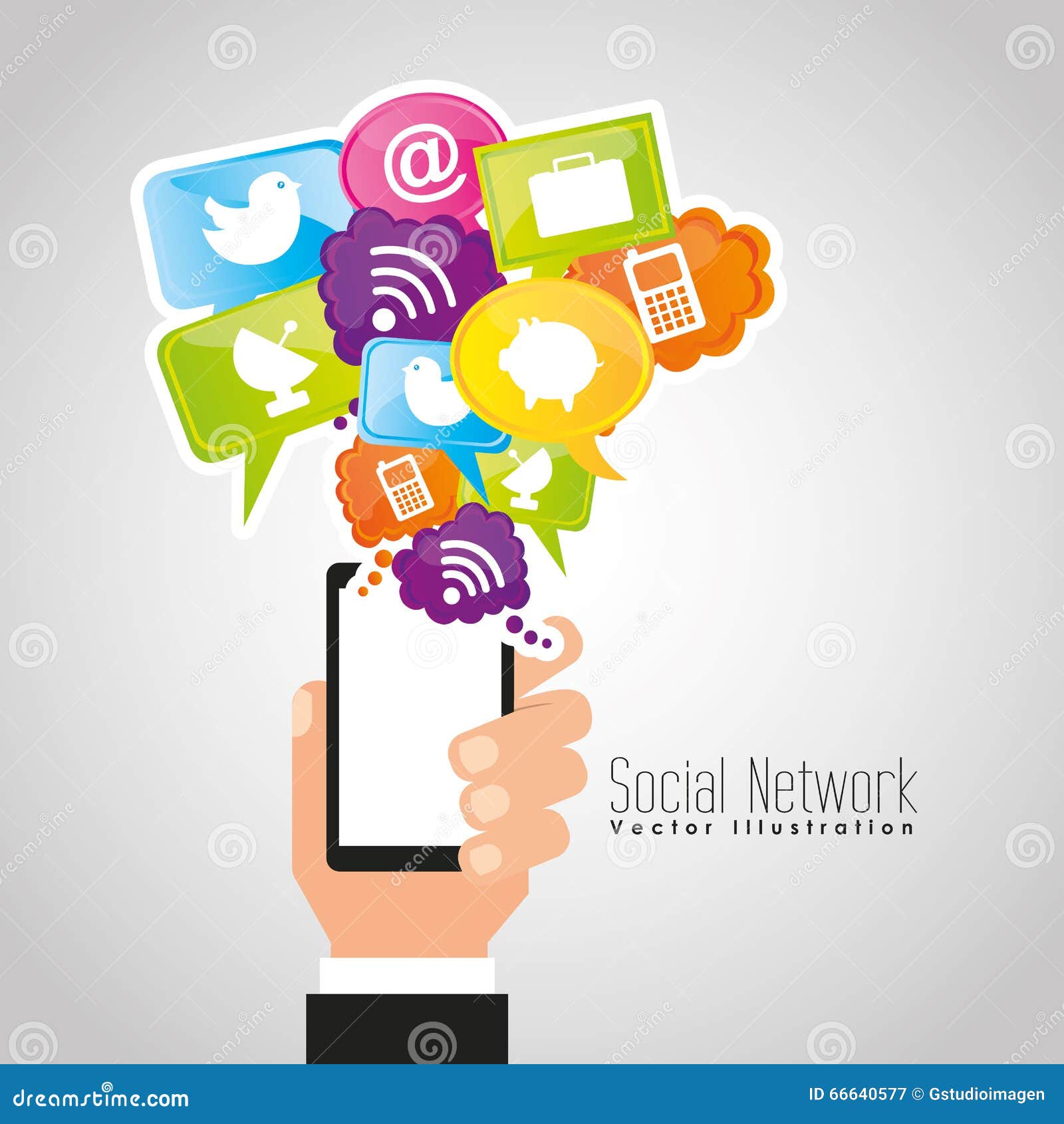 Social network design stock illustration. Illustration of folder - 66640577