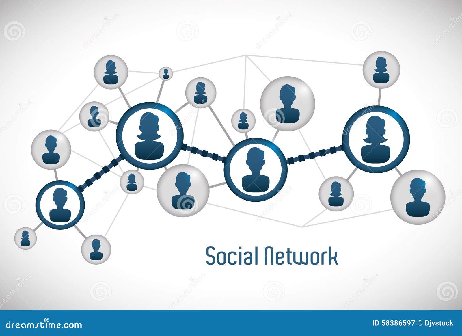 Social network design. stock vector. Illustration of innovation - 58386597