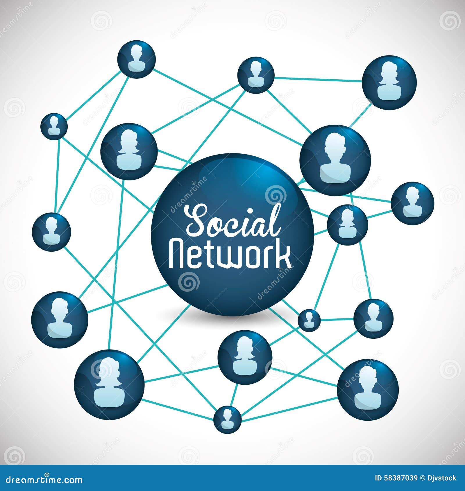 Social network design. stock vector. Illustration of profile - 58387039