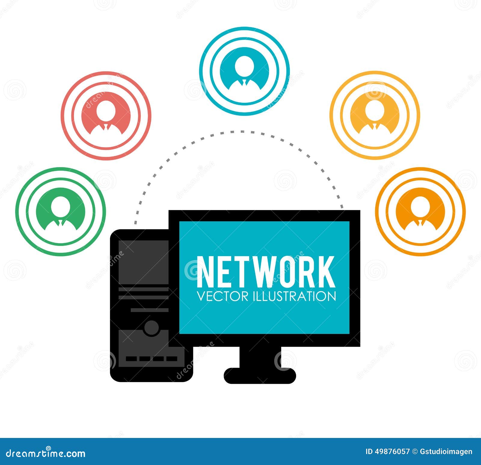 Social Network Design, Vector Illustration. Stock Vector - Illustration ...