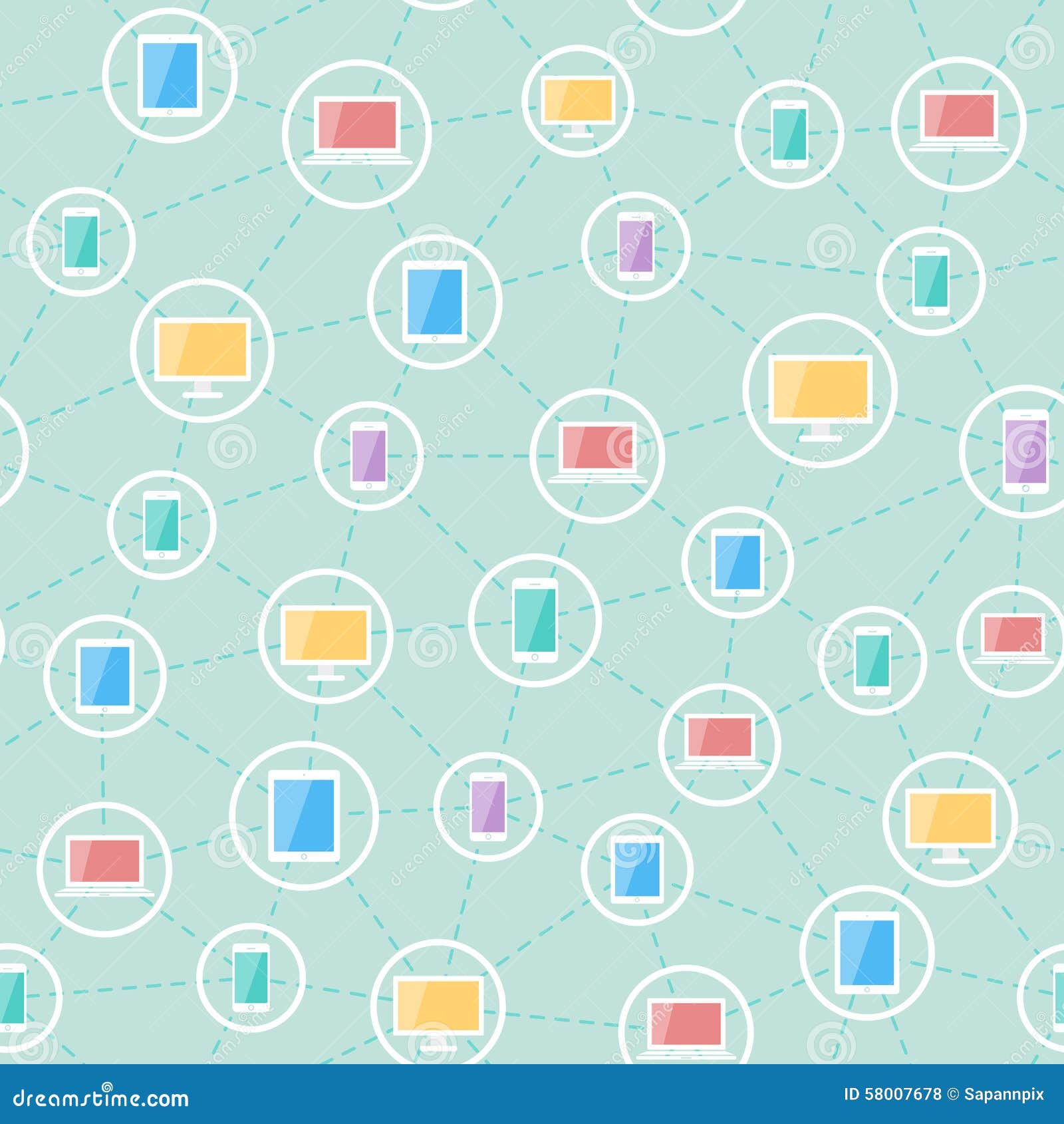 Social Network Devices Pattern Stock Vector - Illustration of notebook ...