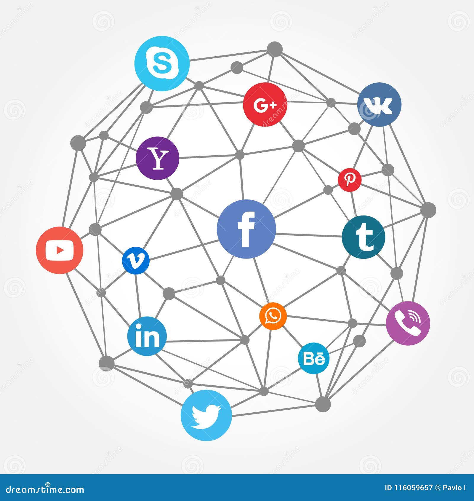 Social Network - Stock Vector Stock Illustration - Illustration of ...