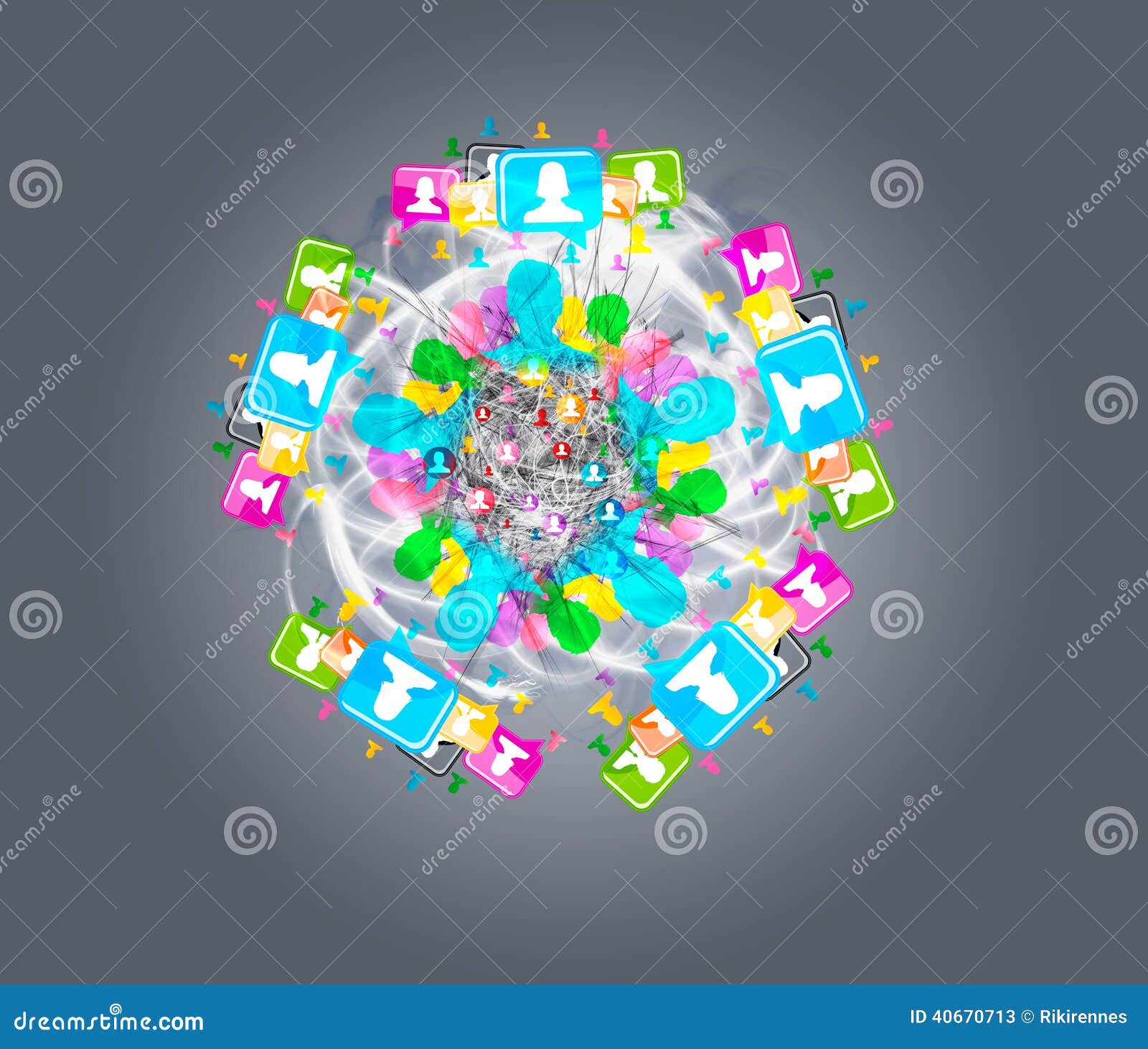 Social network stock illustration. Illustration of graphic - 40670713