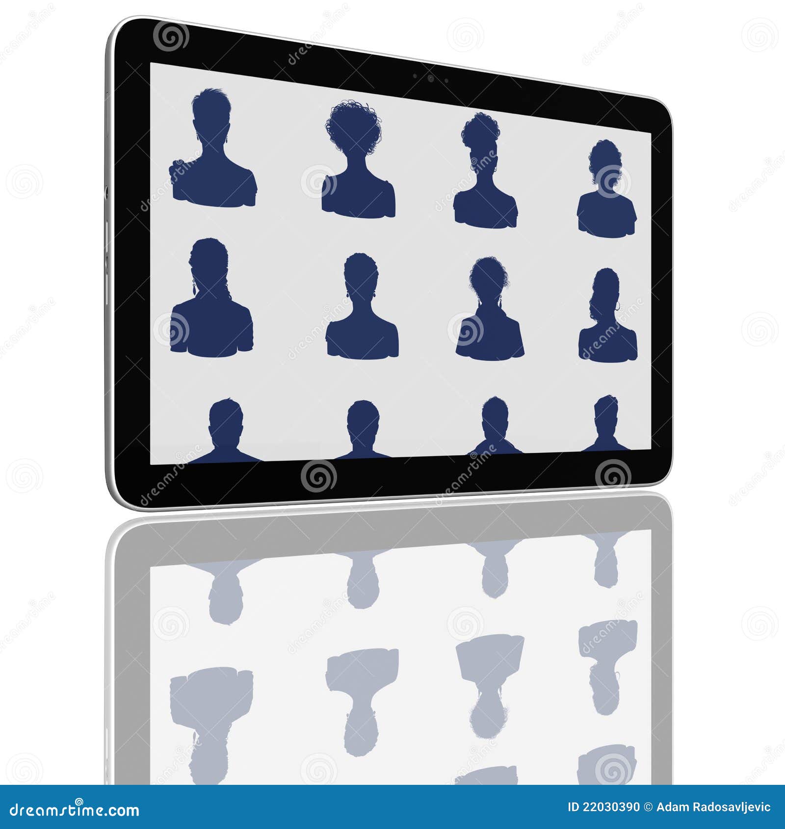 Social Network Group of Tablet Computers Stock Illustration ...
