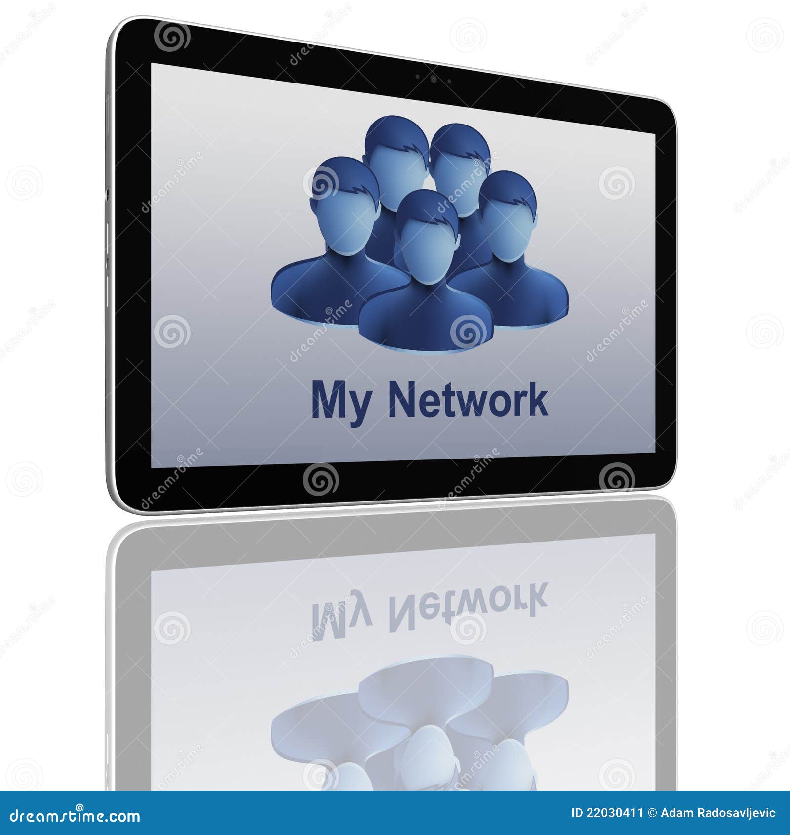 Social Network Group of Tablet Computers Stock Illustration ...