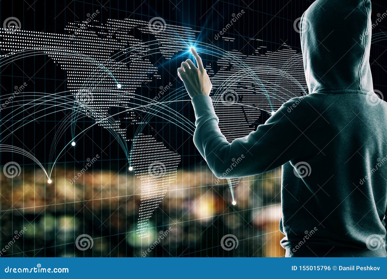 Social Network and Hacking Concept Stock Illustration - Illustration of ...