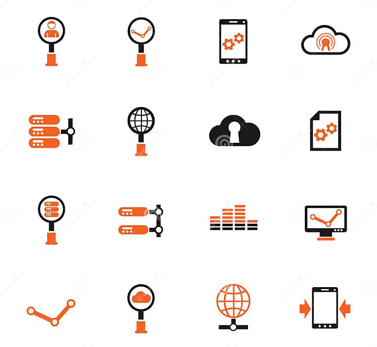 Social network icon set stock vector. Illustration of vector - 123431465