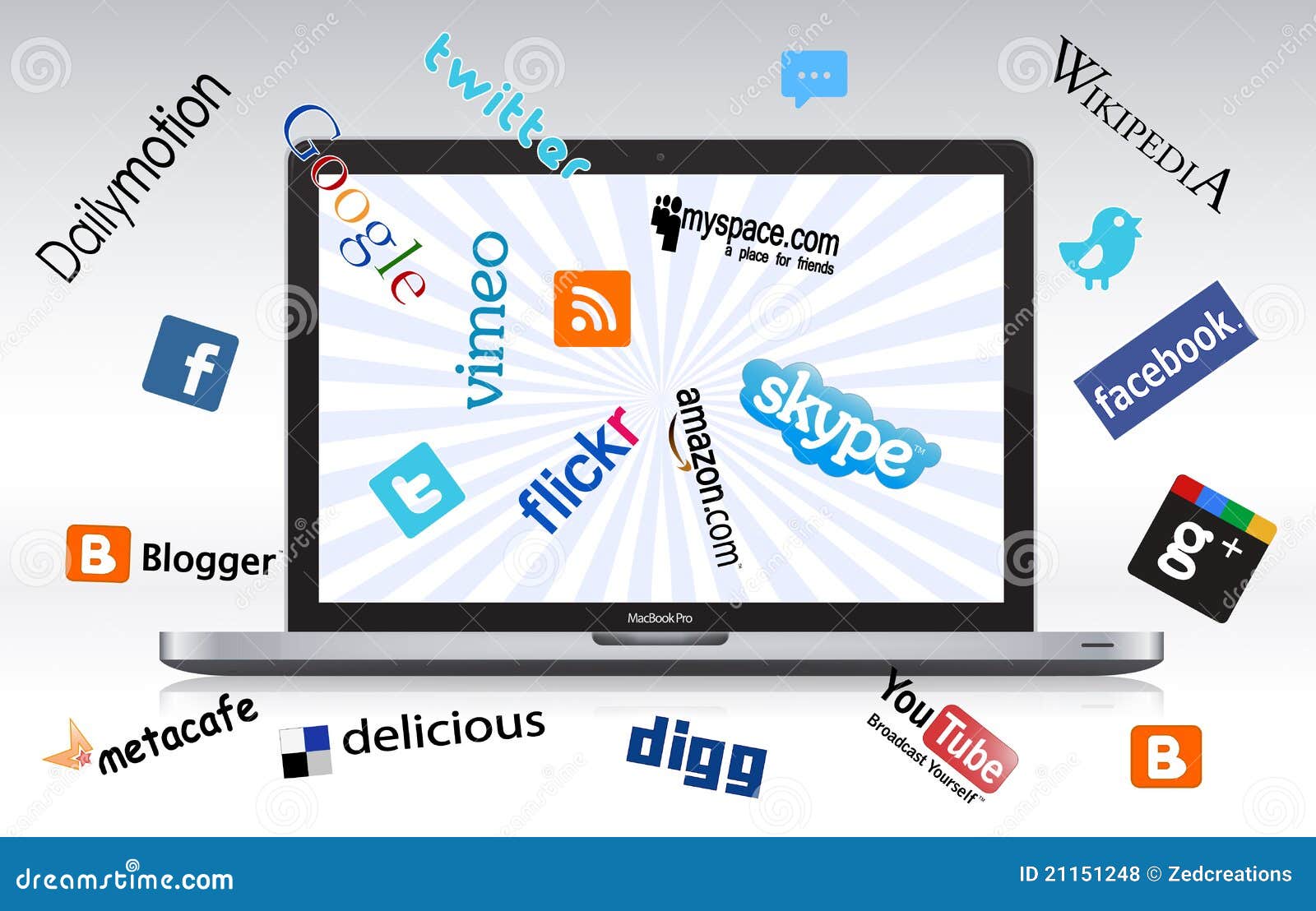 Social network laptop editorial stock photo. Illustration of high ...