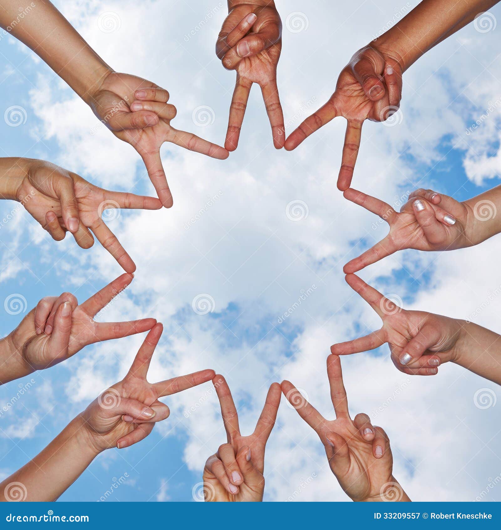 Social Network Made Many Hands Group Stock Photos - Free & Royalty-Free ...