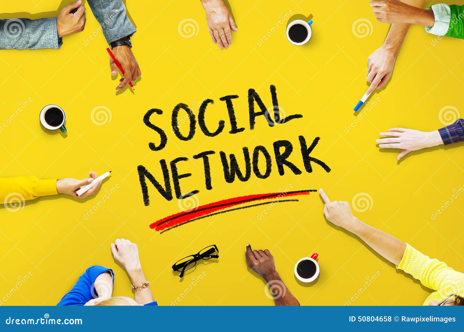 Social Network Media Internet Online People Sharing Concept Stock Photo ...