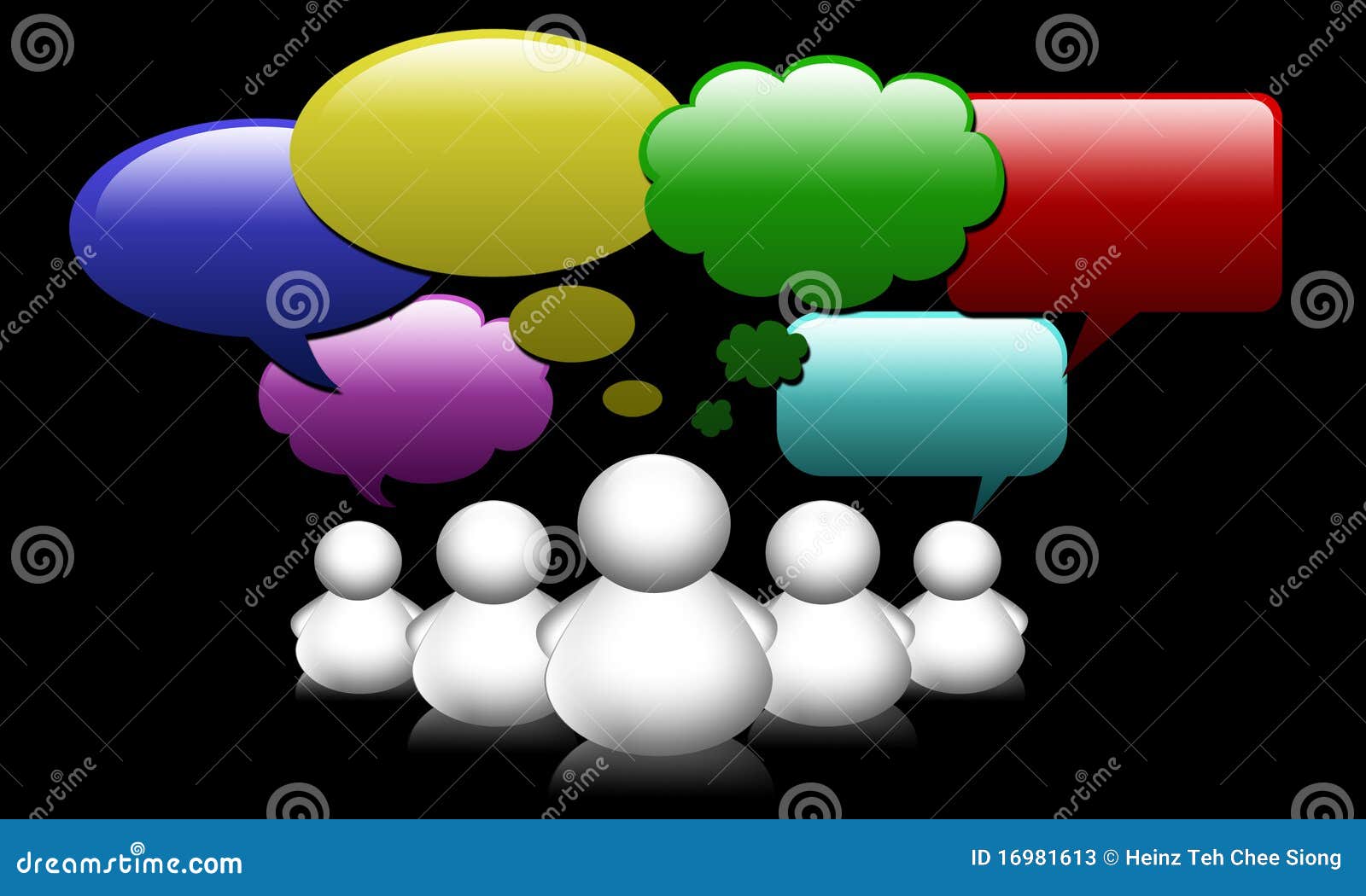 Social Network Media People Group Speech Bubbles Stock Illustration ...