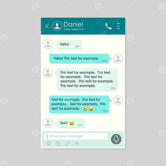 Social Network Messenger Concept Frame Template Vector Illustration ...