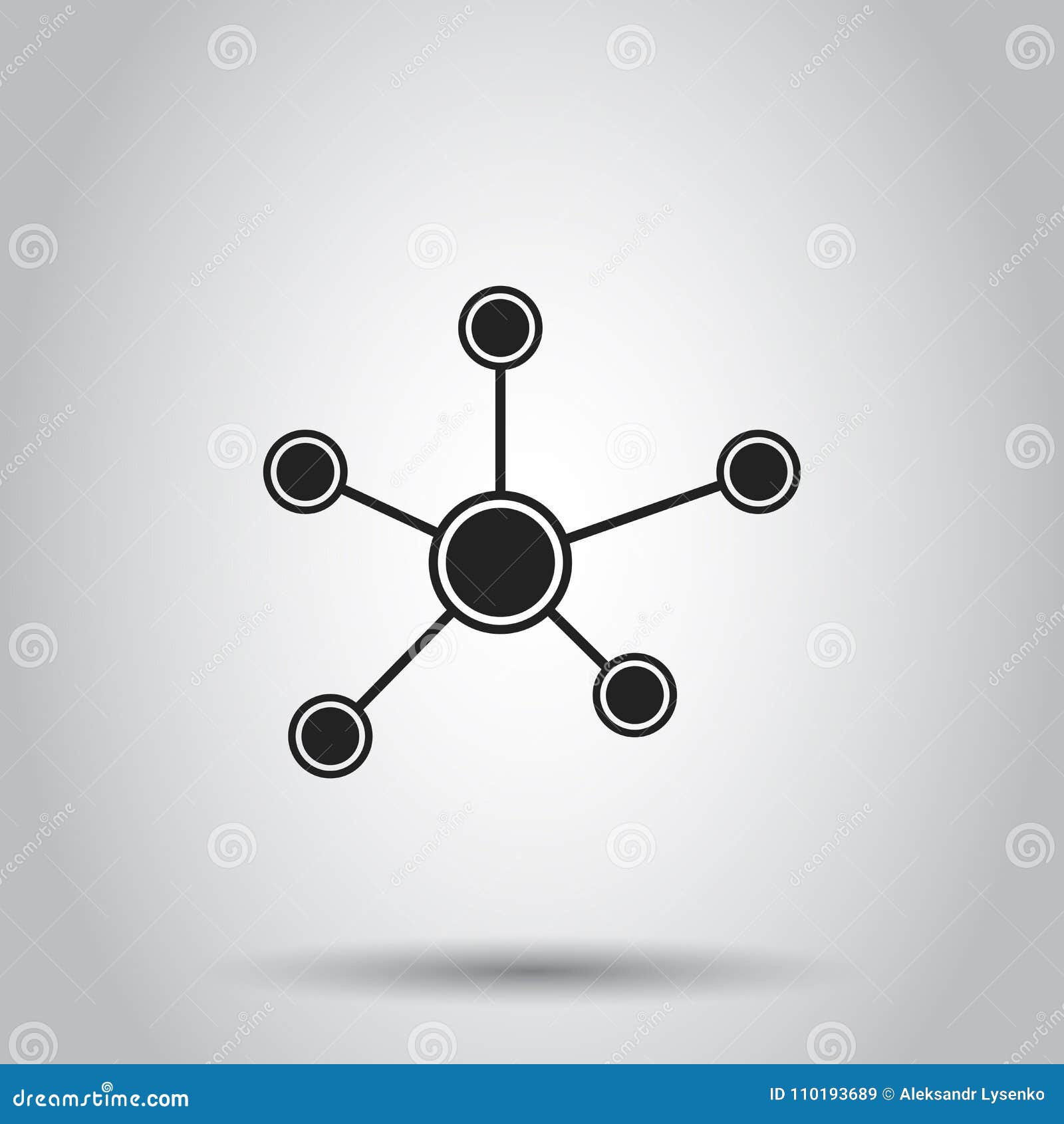 Social Network, Molecule, Dna Icon. Vector Illustration on Isola Stock ...